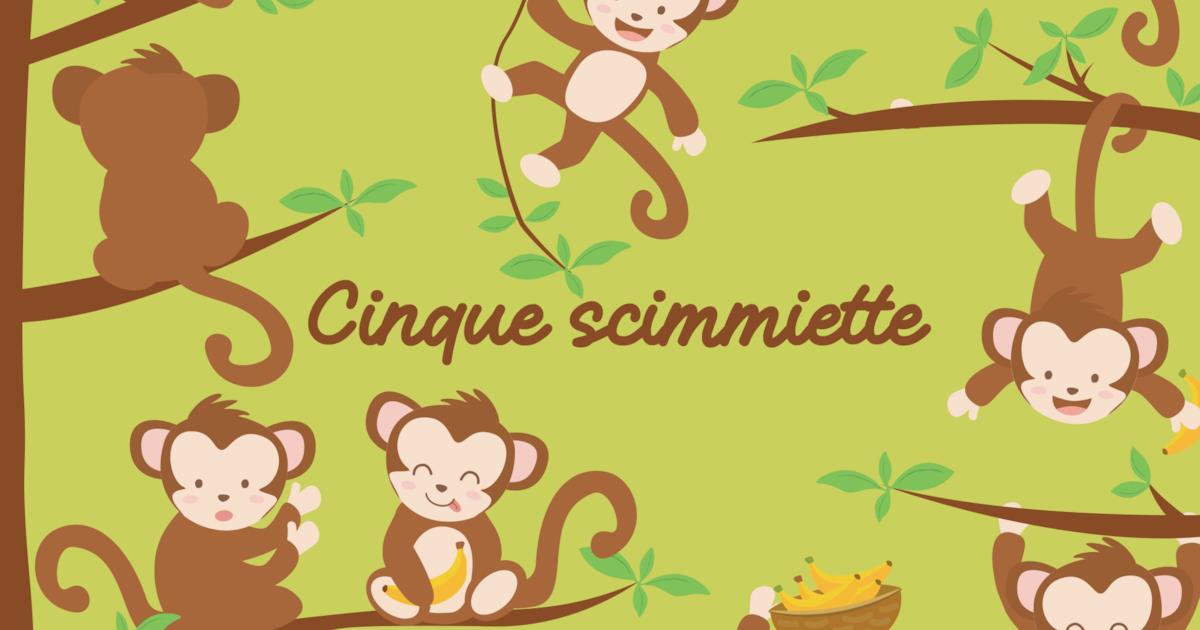 Il testo e il video del brano Cinque scimmiette