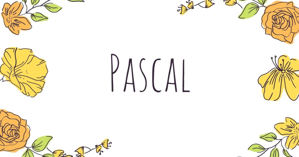 PASCAL: significato origine e curiosità del nome francese